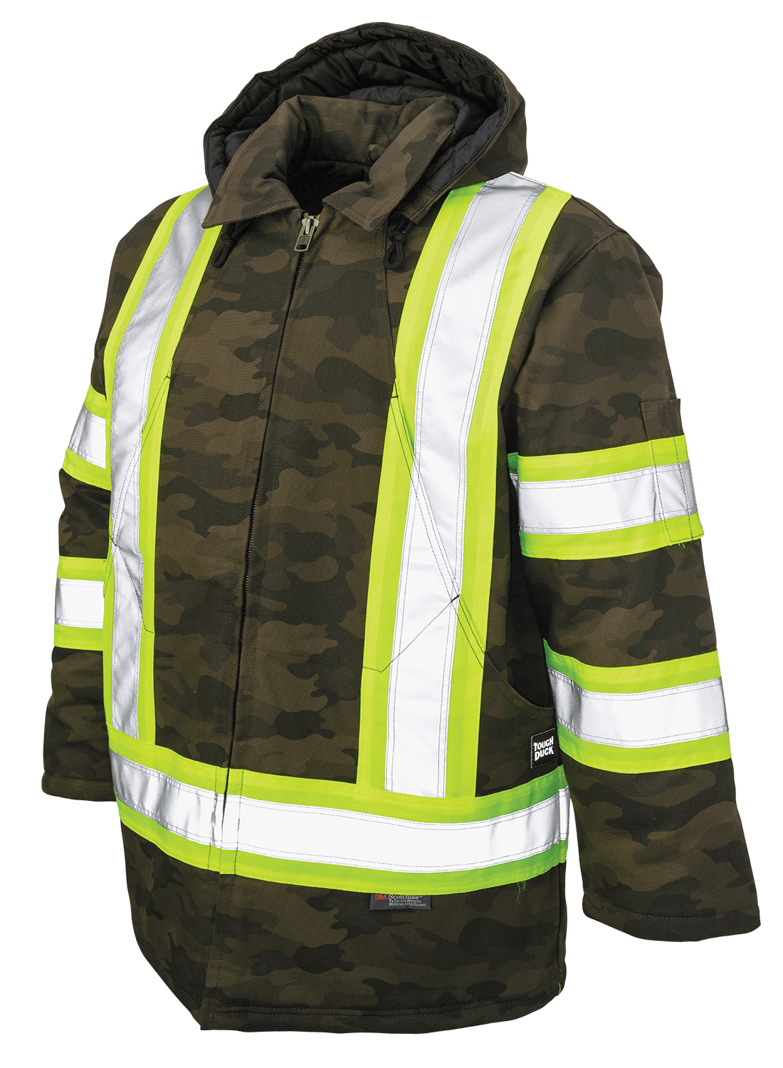 Camo Flex Duck Safety Parka by Tough Duck – Enhanced Visibility ...