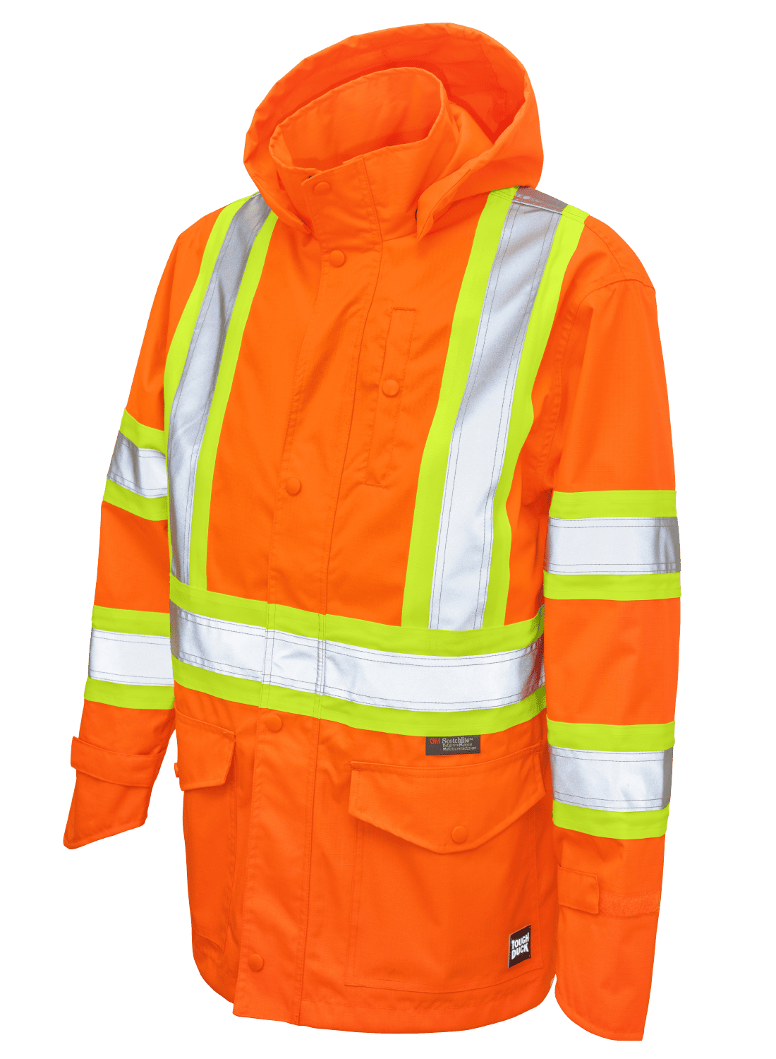 Tough Duck Premium Ripstop Safety Rain Jacket – Waterproof & Safe ...